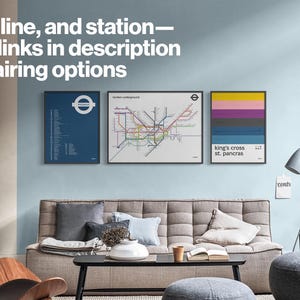 1933 London Underground Tube Map / Minimal Poster Print / Subway Style ...