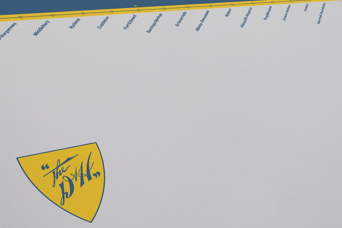 Ethan Allen Express Amtrak Map / Minimal Poster Print / NYC - Etsy UK