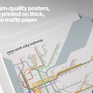 New York City Subway Map / NYC / Minimal Poster Print / Subway Style ...