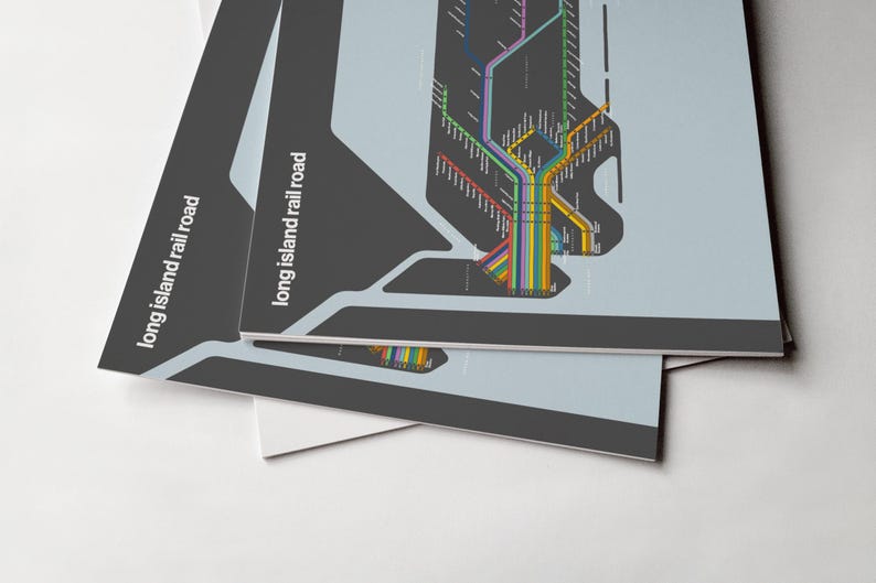 LIRR, Dark Mode Map, Minimal Poster Print, Canvas Home Decor, Framed ...