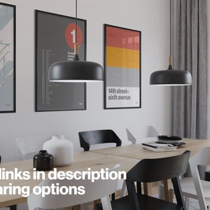 NYC 1 Train Map / New York City / Minimal Poster Print / Subway Style ...