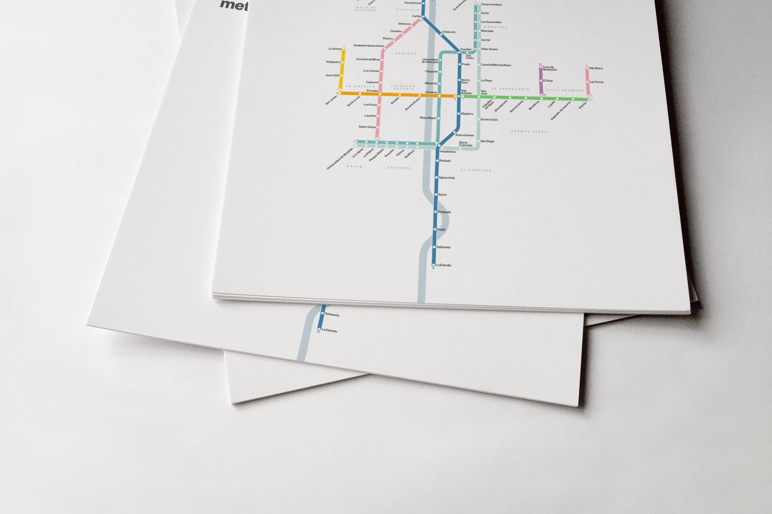 Medellín Metro Light Mode Map, Minimal Poster Print, Canvas Home Decor ...