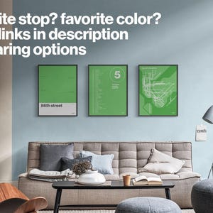 NYC 5 Train Map One Color / Minimal Poster Print / New York City Subway ...