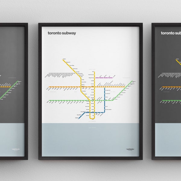 Toronto Tube Map - Etsy