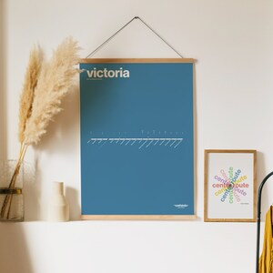 Victoria Line / London Underground / Tube Map / Minimal Poster - Etsy