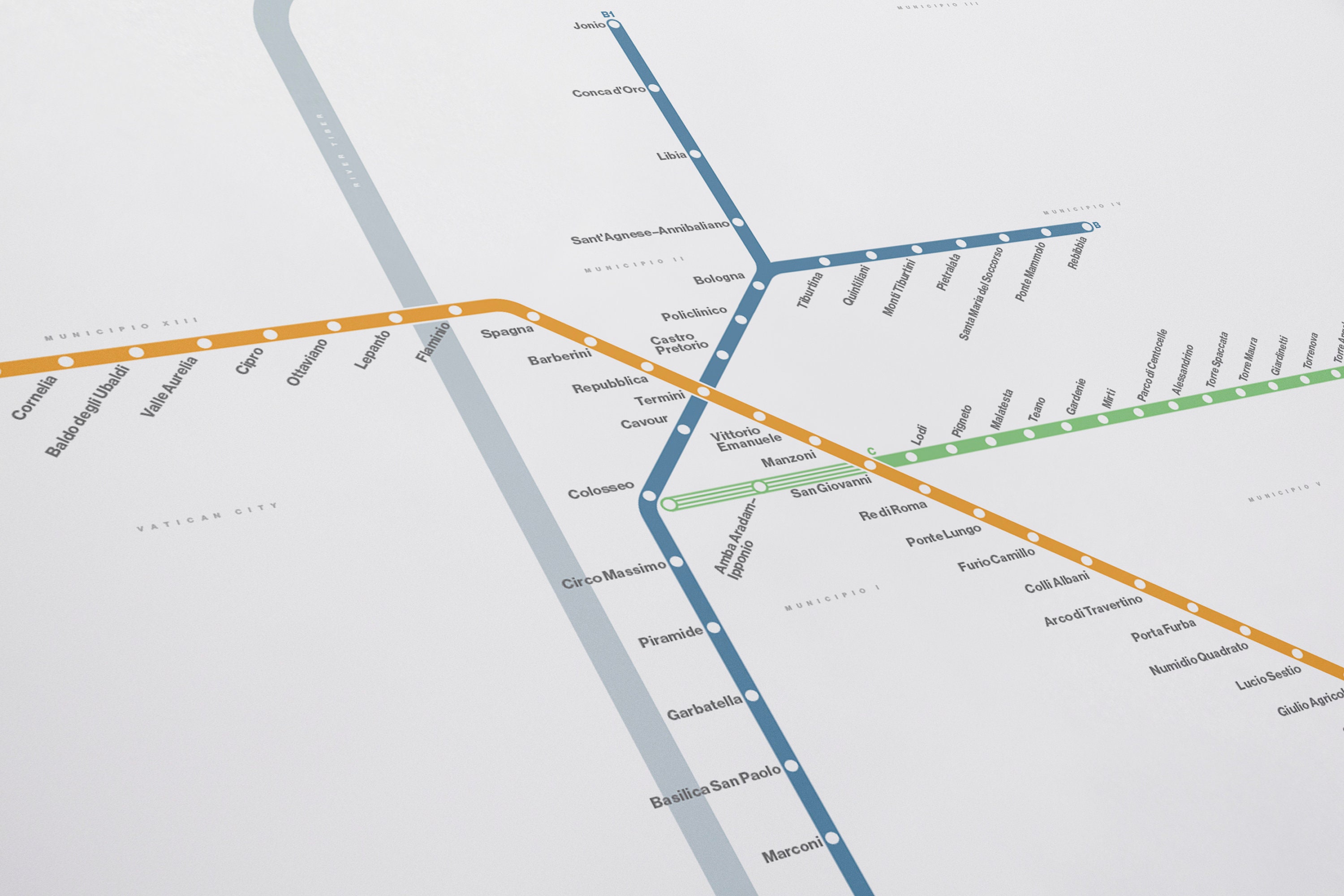 Rome Metro Map / Italy / Minimal Poster Print / Subway Style | Etsy