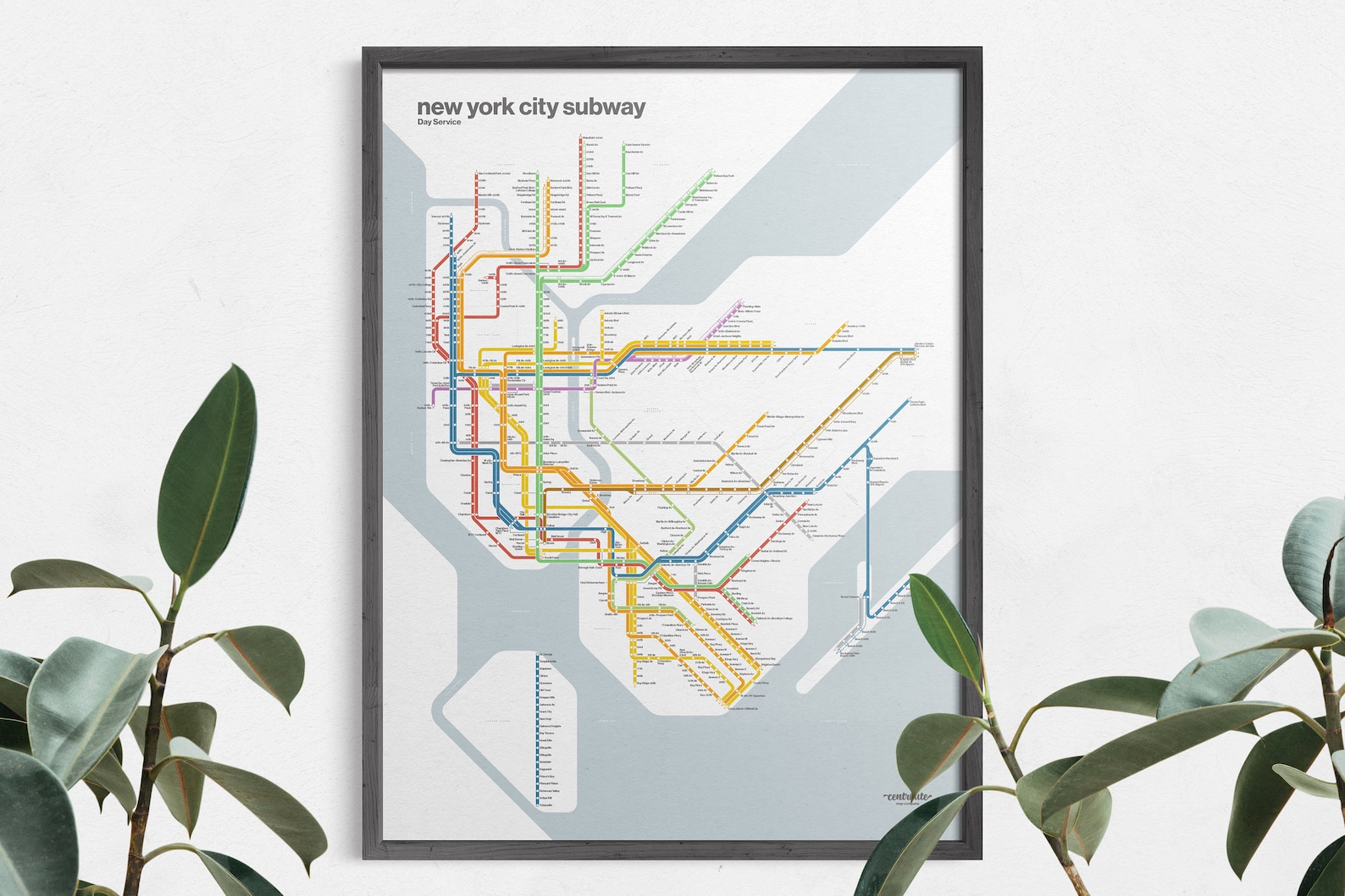 New York City Subway Map / NYC / Minimal Poster Print / Subway - Etsy