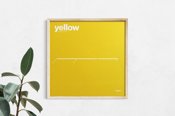 Yellow Line Map / CTA Chicago L Train / Minimal Poster Print / - Etsy