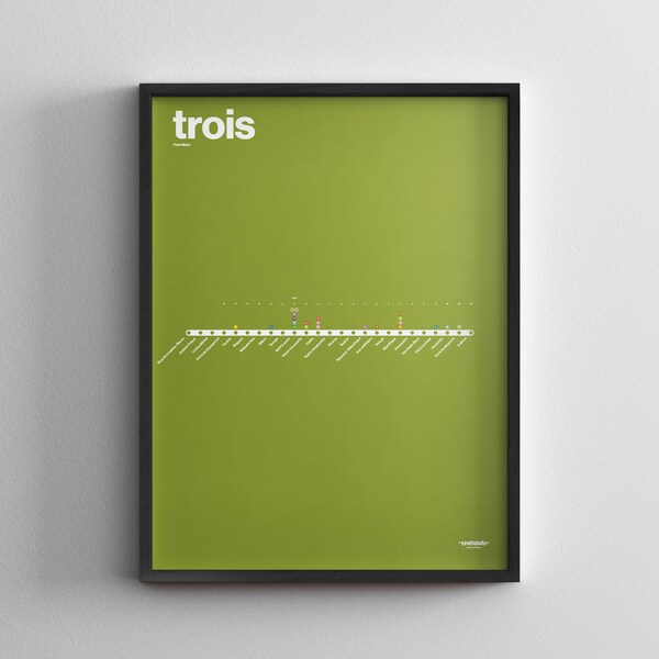 Framed Metro Map of Paris - Etsy