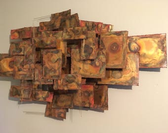 Copper wall art | Etsy