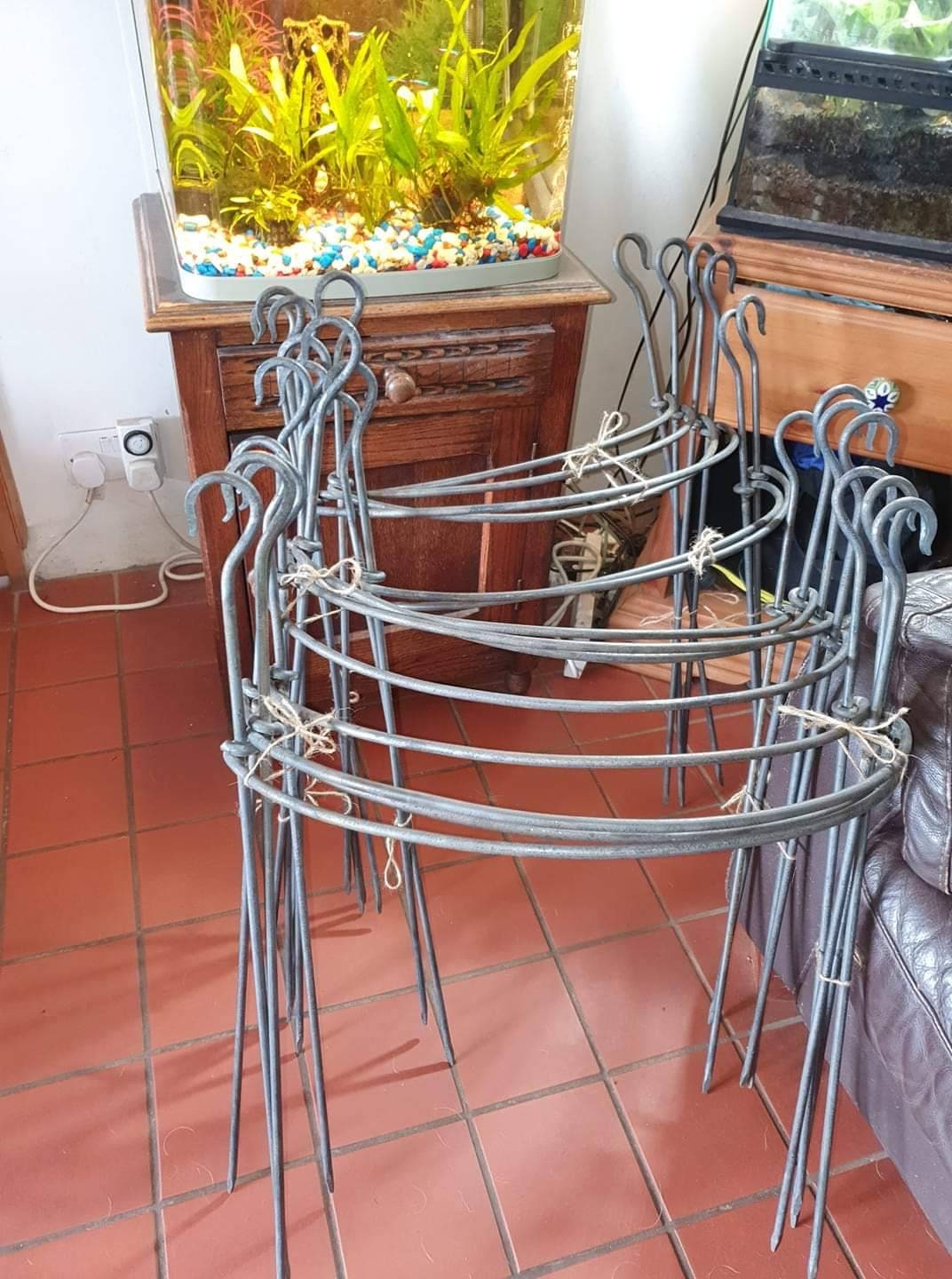 Hand forged Plant supports 8mm steel | Etsy