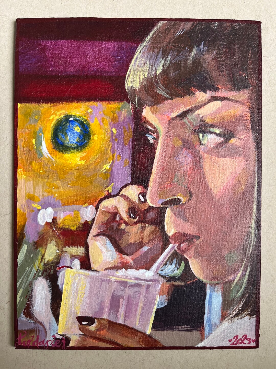 Pulp Fiction Milkshake {original Painting} - Etsy