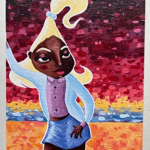 Dijonay Jones on the Beach {art Print} - Etsy
