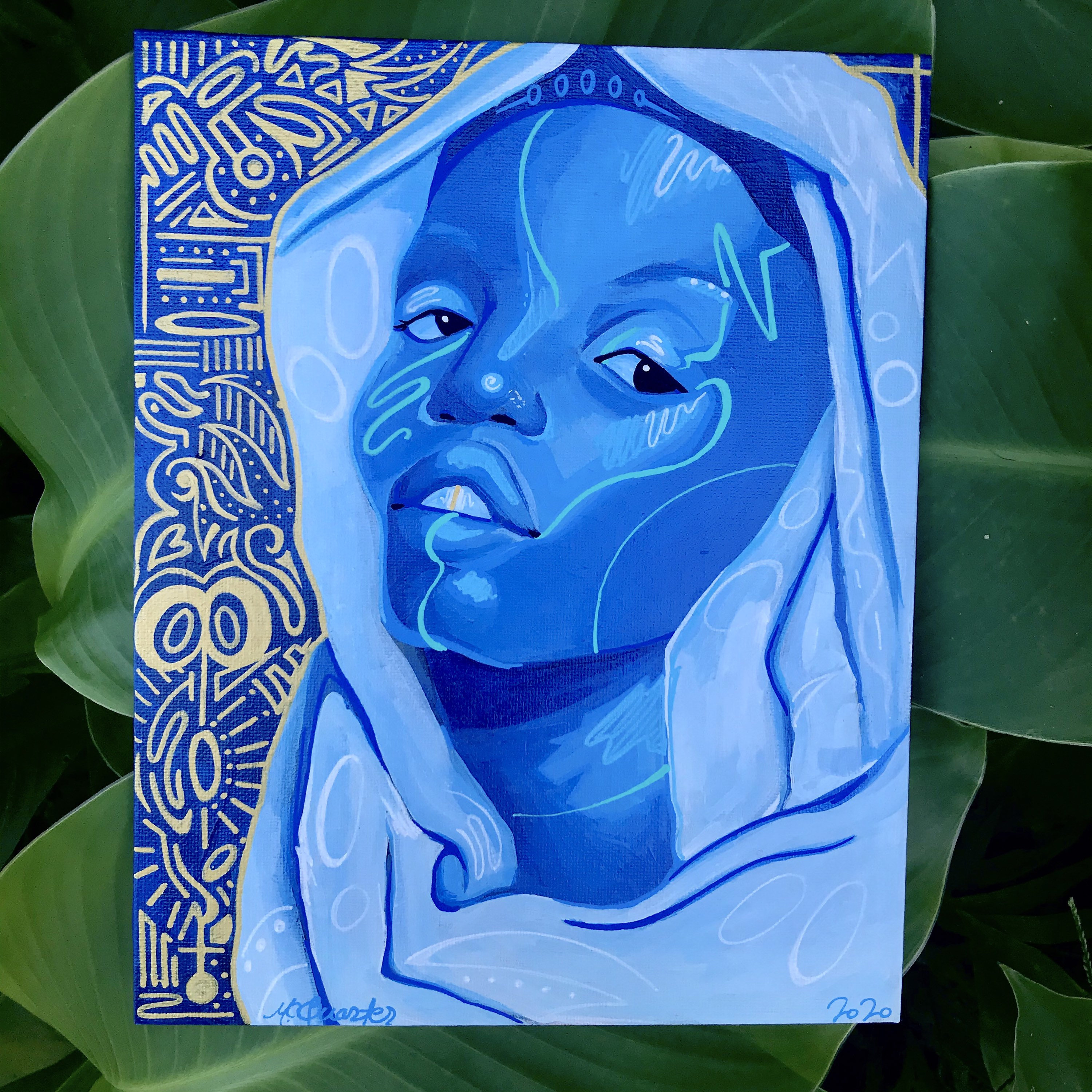 Blue Diamond Original Painting - Etsy