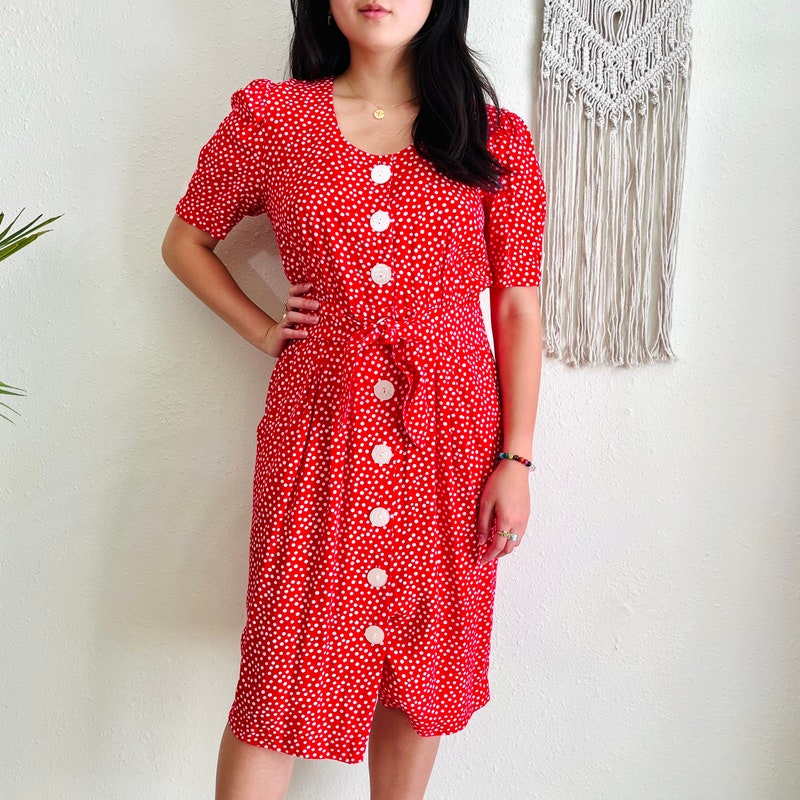 Button Front Dress - Etsy