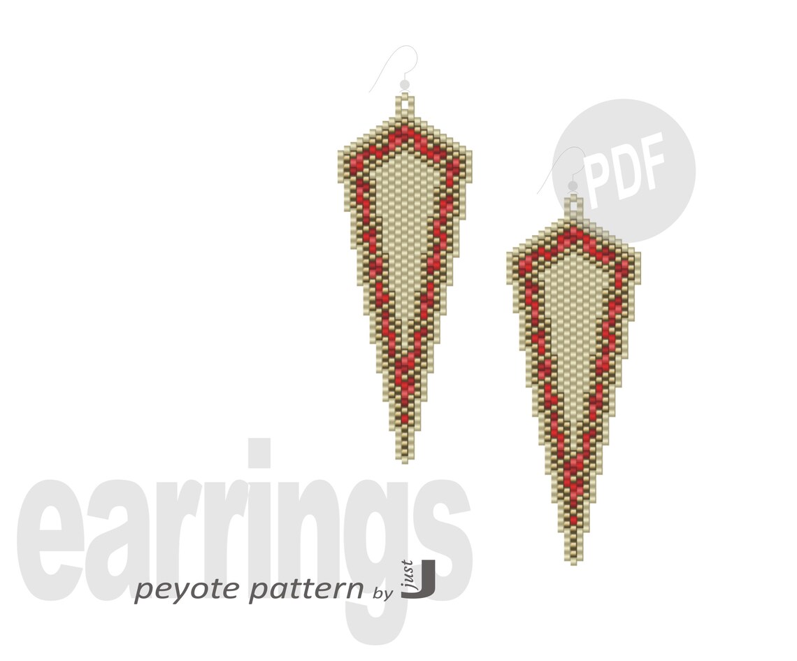 Beaded Earring Pattern Peyote Stitch Earrings Beading - Etsy