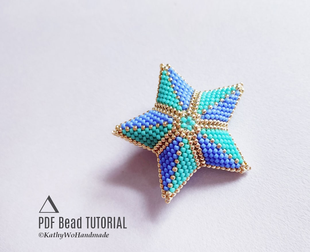 3D Peyote Star TUTORIAL, Basic Instruction, Beading Tutorial, Peyote ...