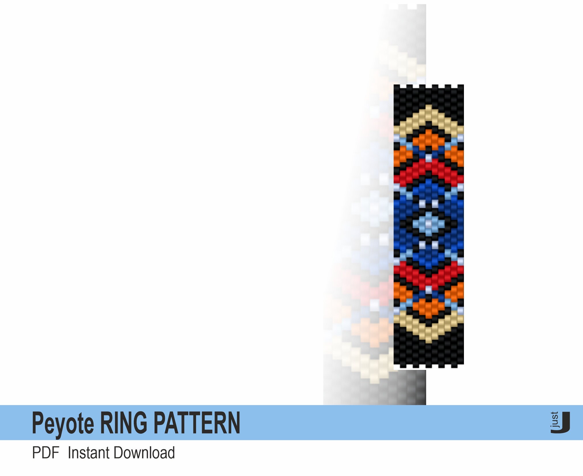 Peyote Ring Pattern Peyote Rings Rings Pattern Bead Rings - Etsy