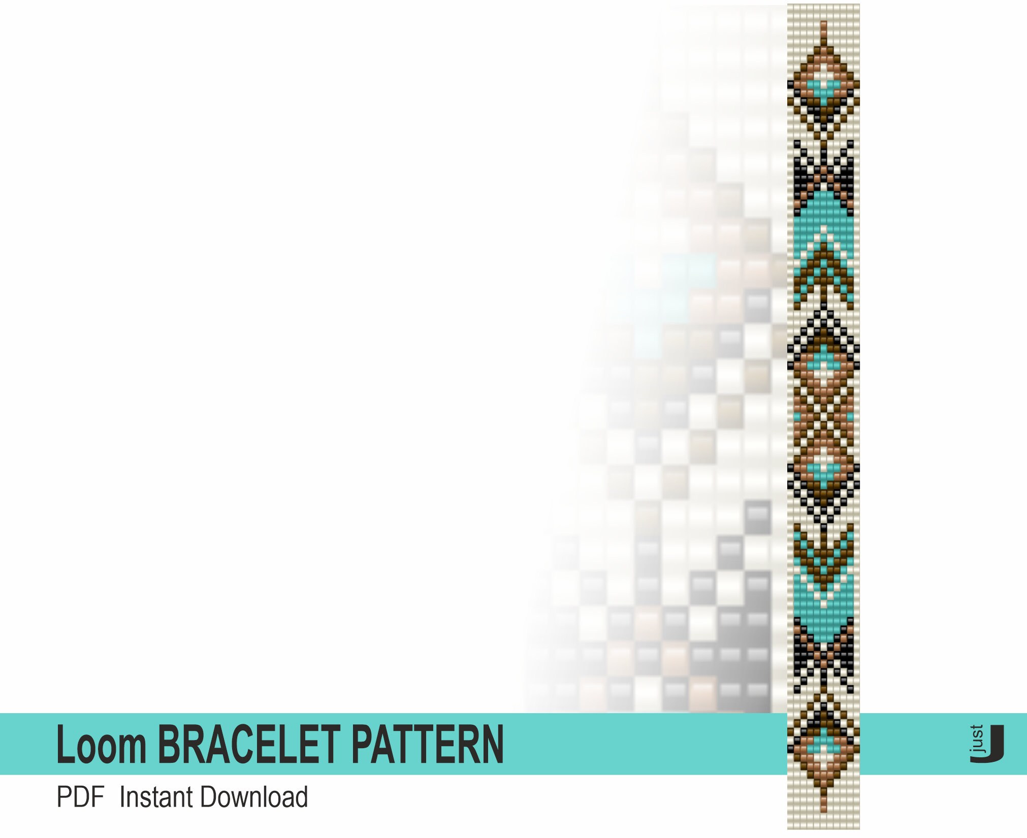 Loom Bracelet Pattern seed beads pattern bracelet pattern pdf pattern ...
