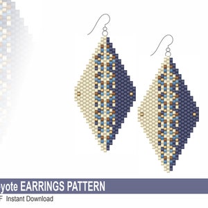 Beaded Earring Pattern Peyote Stitch Earrings Beading - Etsy