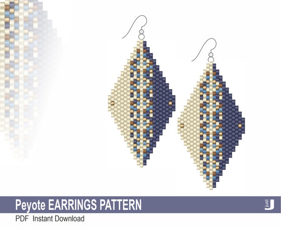 Beaded Earring Pattern Peyote Stitch Earrings Beading - Etsy