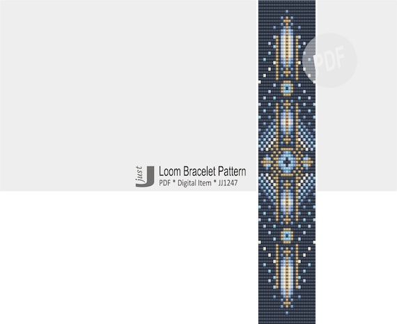 Loom bracelet pattern bead loom pattern bracelet DIY | Etsy