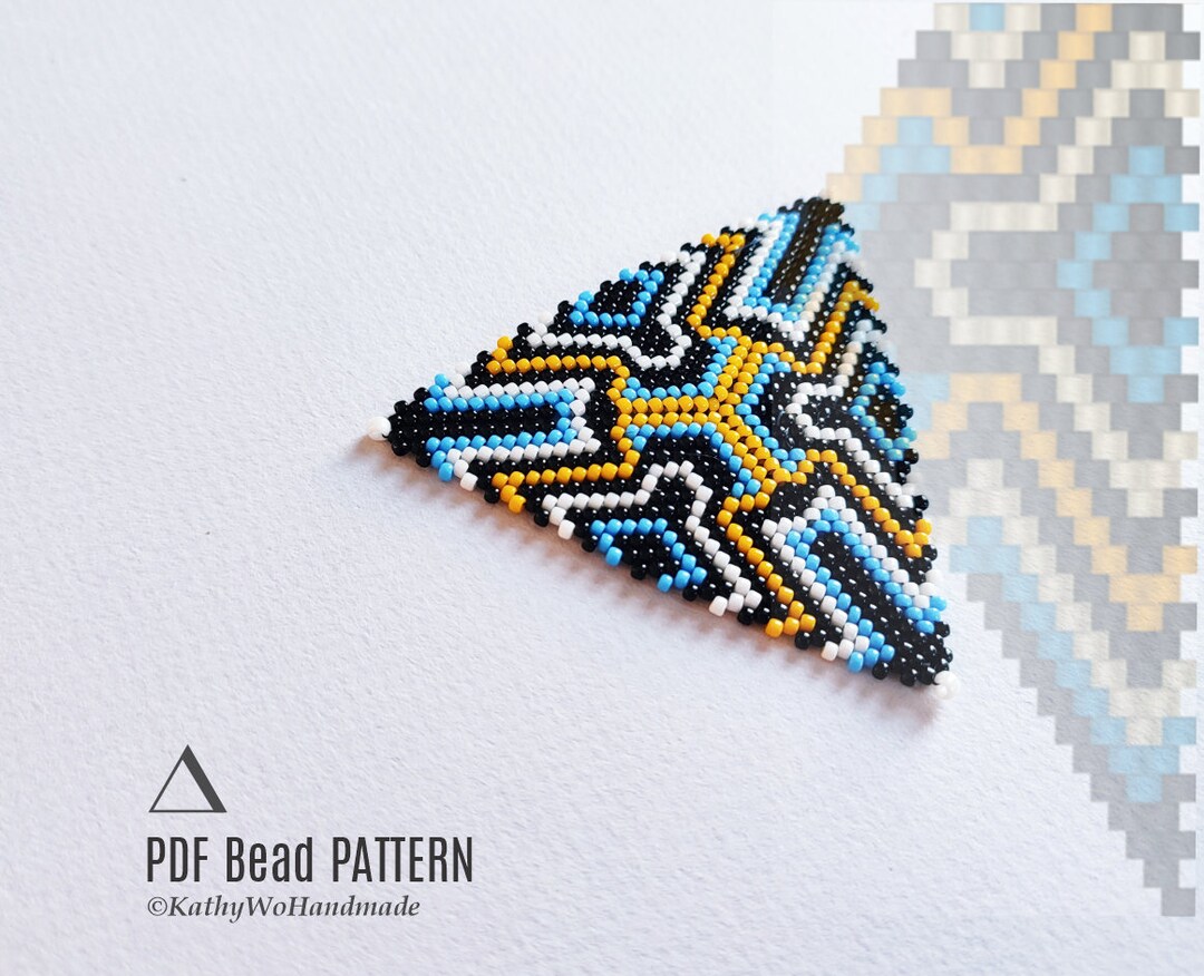 Peyote Triangle Pattern, Triangle Pendant Pattern, Beaded Triangles ...