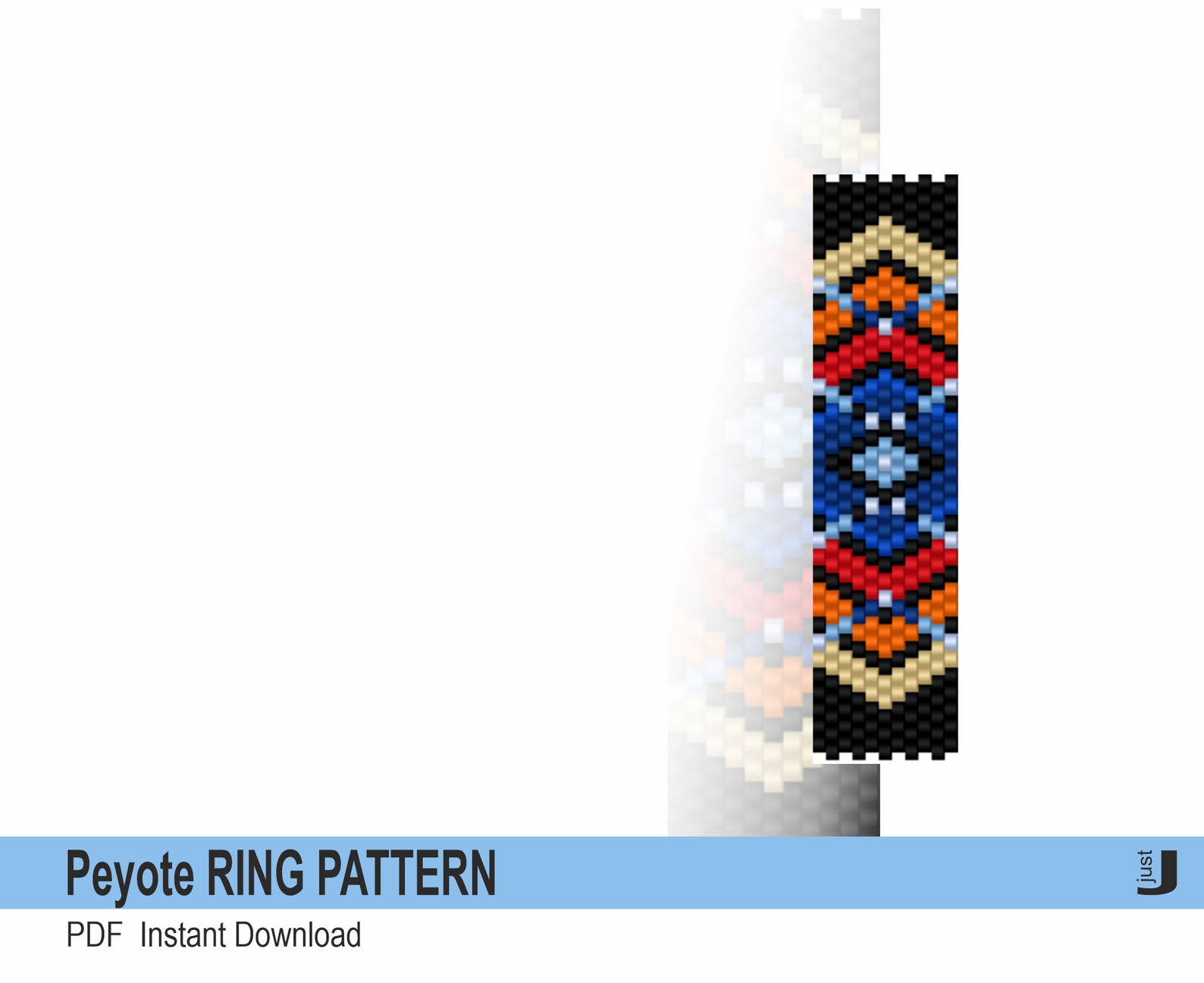 Peyote Ring Pattern Peyote Rings Rings Pattern Bead Rings - Etsy