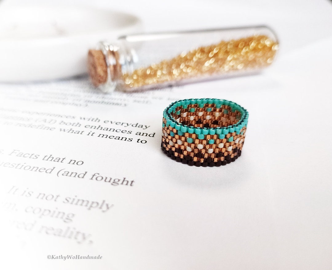 Beaded Ring, Miyuki Ring, Seed Bead Ring, Handmade Jewelry Ring - Etsy