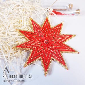 Two-drop Peyote Star TUTORIAL, Basic Instruction, Beading Tutorial ...
