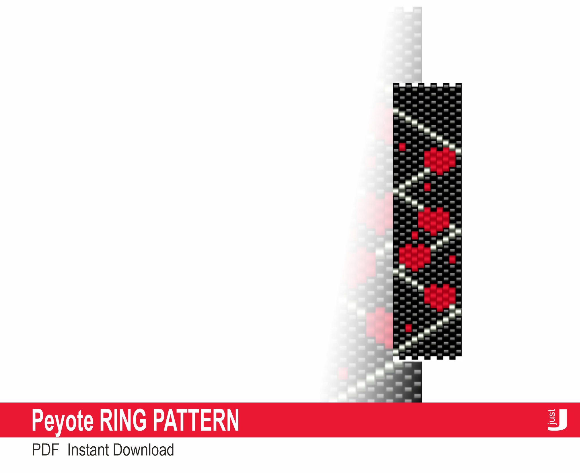 Peyote Ring Pattern Peyote Ring Bead Rings Patterns | Etsy