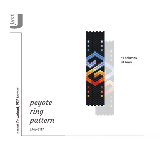 Peyote ring pattern Rings patterns Beaded rings Beading | Etsy