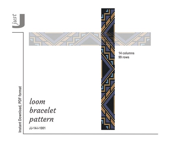 Loom bracelet pattern bead loom pattern bracelet DIY | Etsy