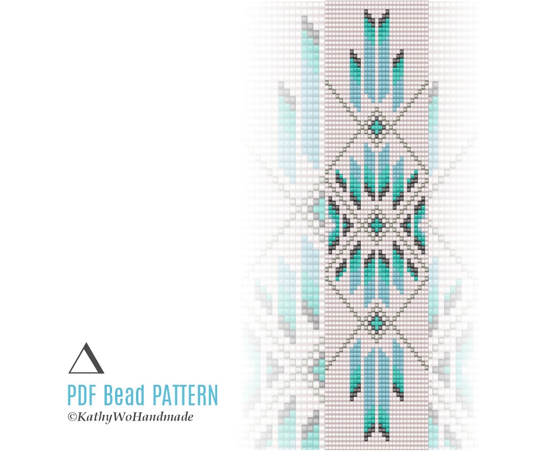 Bead Loom Pattern, Seed Bead Design, Bracelet DIY for Jewelry Making ...