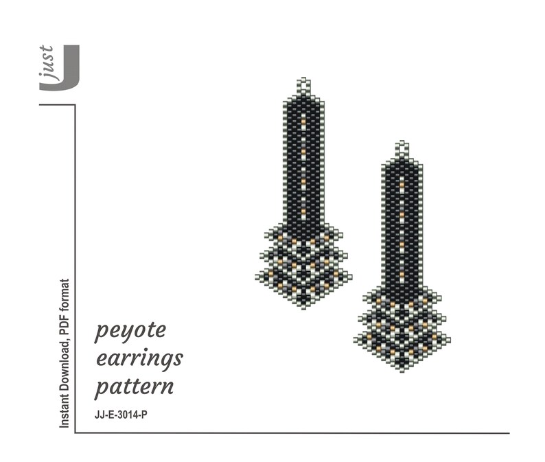 Beaded Earring Pattern Peyote Stitch Earrings Beading - Etsy