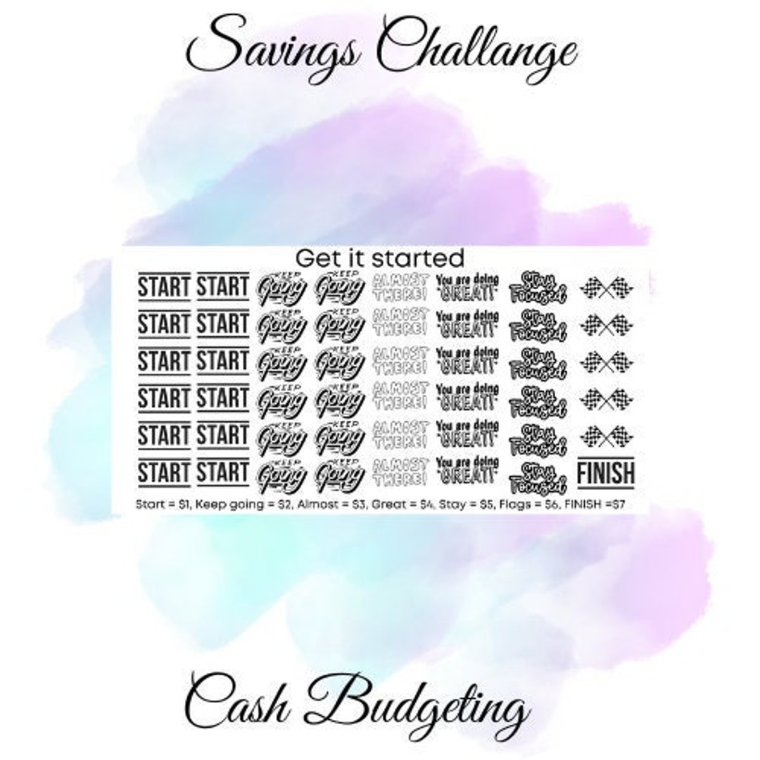 Savings Challenge - Get It Started - Instant Download - Etsy