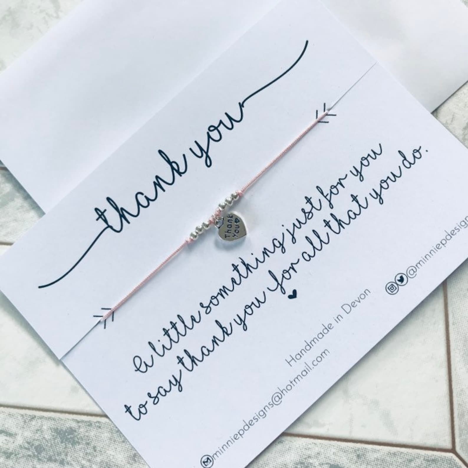 Thank You Bracelet Thank You Charm Thank You Gift Heart - Etsy UK