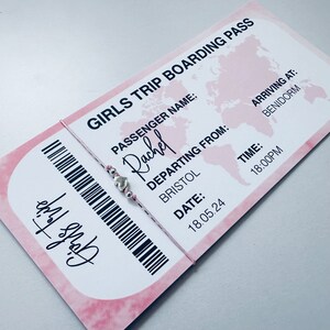 Girls Trip Bracelet | Girls Trip Plane Ticket | Personlised Plane ...
