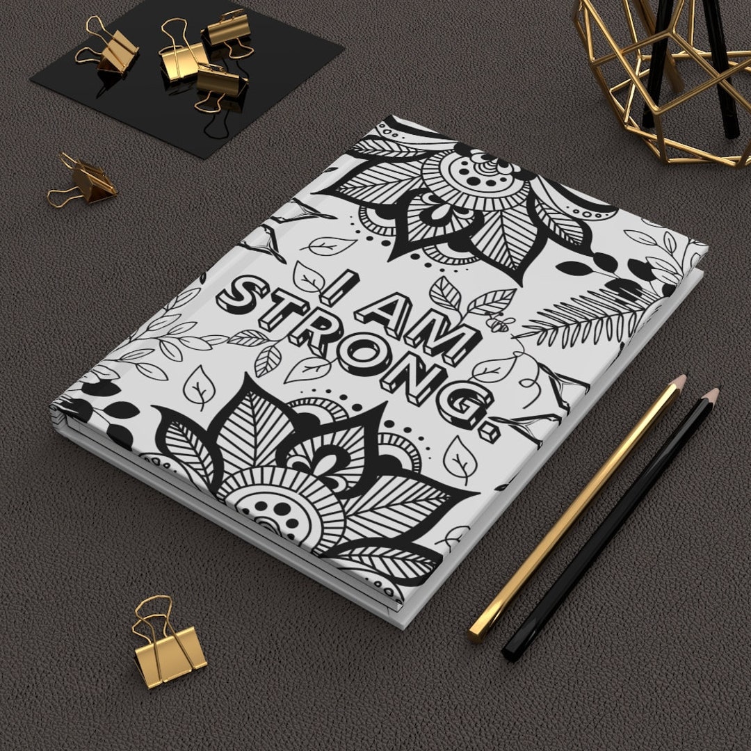 Positive Affirmation Journal | Color Your Own Journal | Strength ...