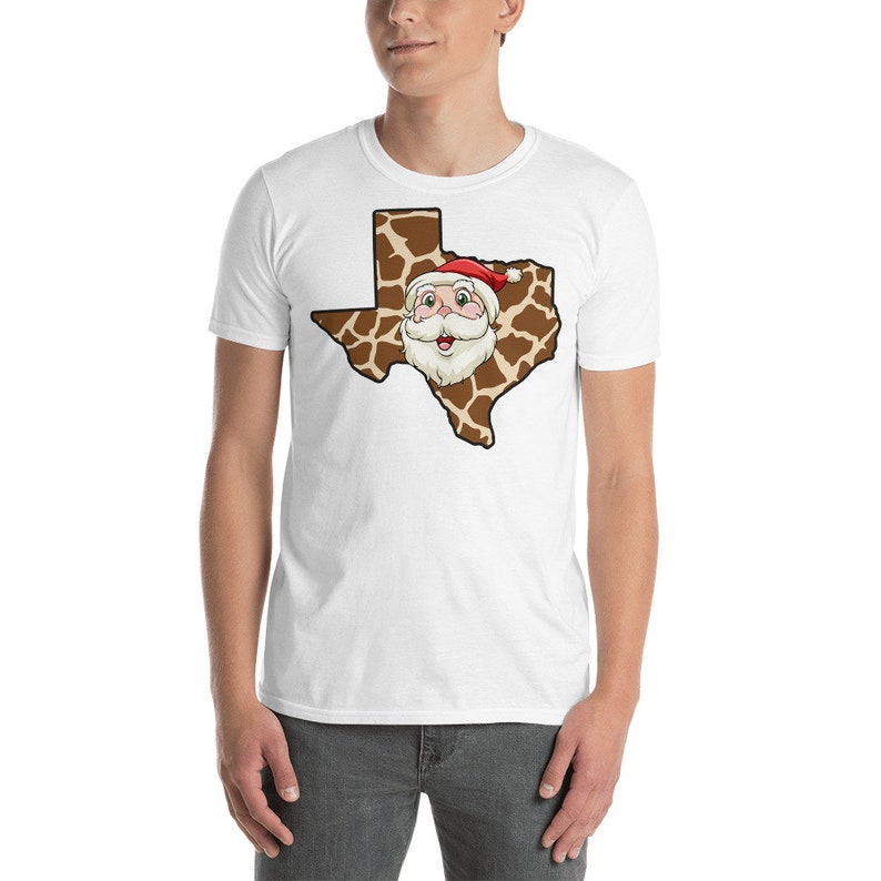 Leopard Texas Map Santa T-shirt - Etsy