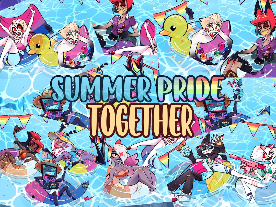 Hazbin Hotel Summer Pride Together Prints - Etsy