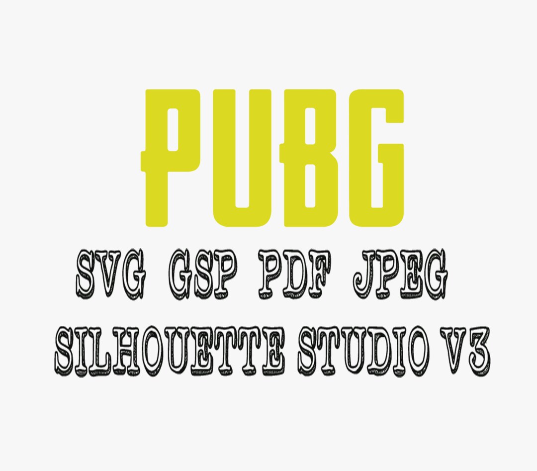 Playerunknown's Pubg Battlegrounds Logo Vinyl Decal Svg Pdf Jpeg Gsp ...