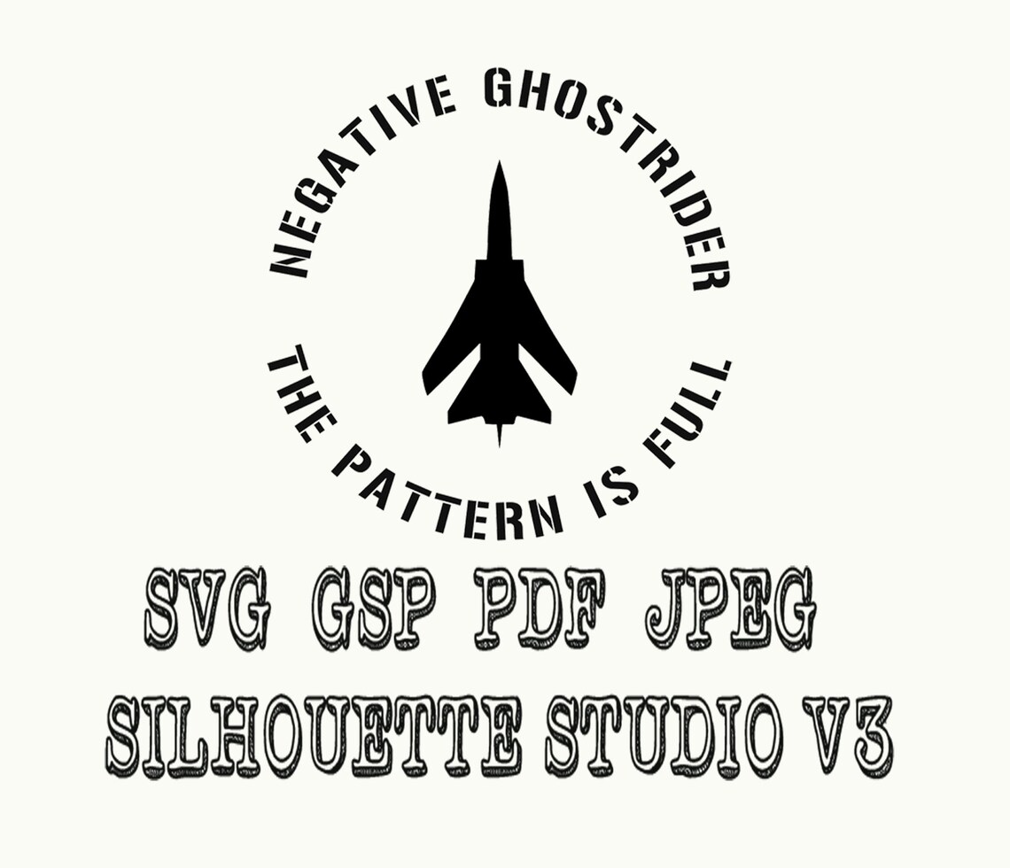 Top Gun Negative Ghostrider the Pattern is Full Vinyl Decal - Etsy