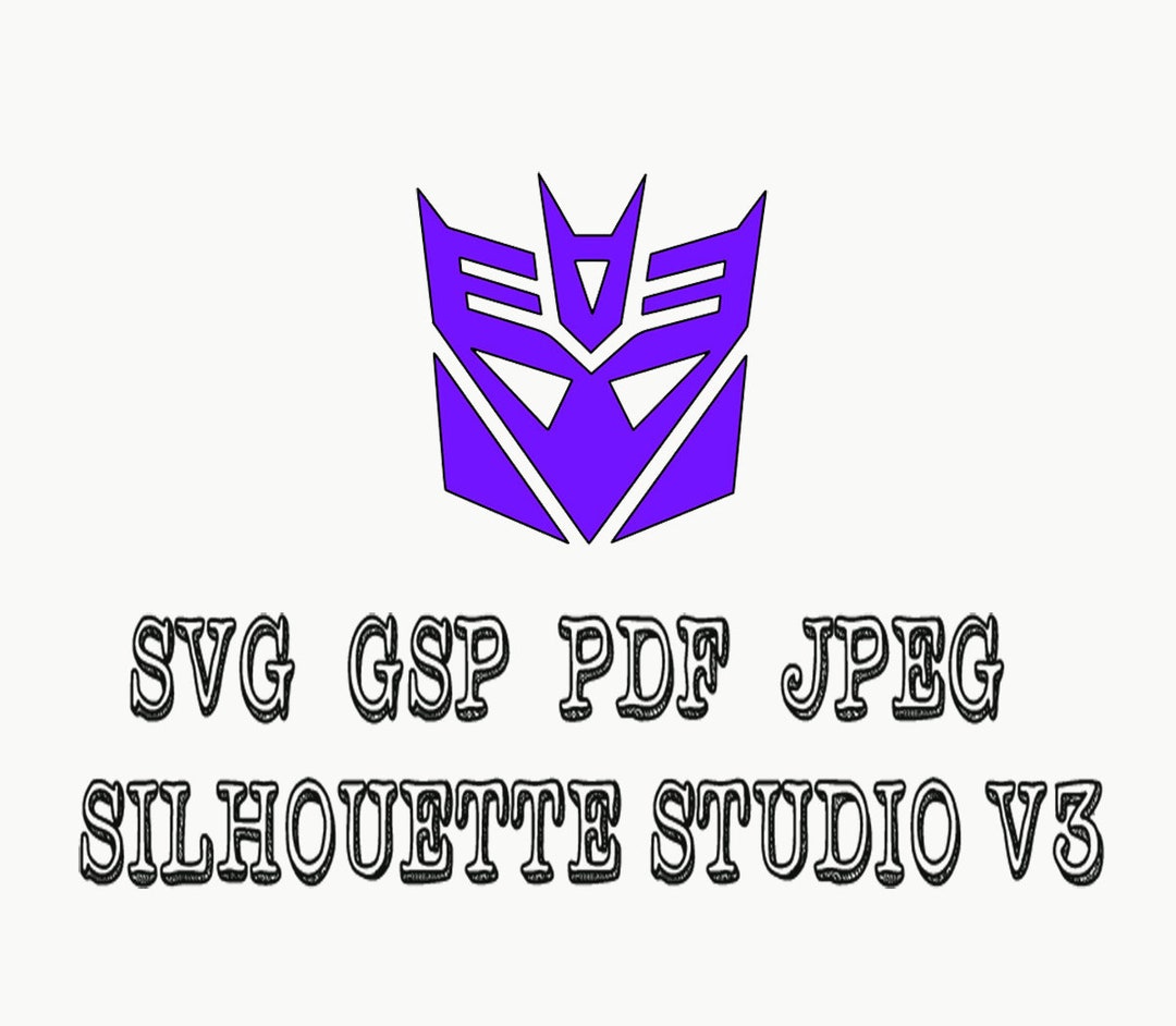 Decepticons Logo Vinyl Decal Svg Pdf Jpeg Gsp Silhouette Studio for ...