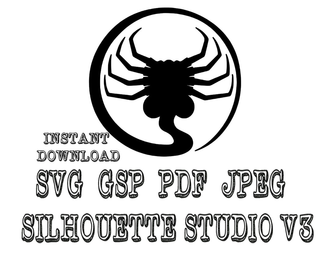 Alien Facehugger - Xenomorph Svg Pdf Jpeg Gsp Silhouette Studio for ...