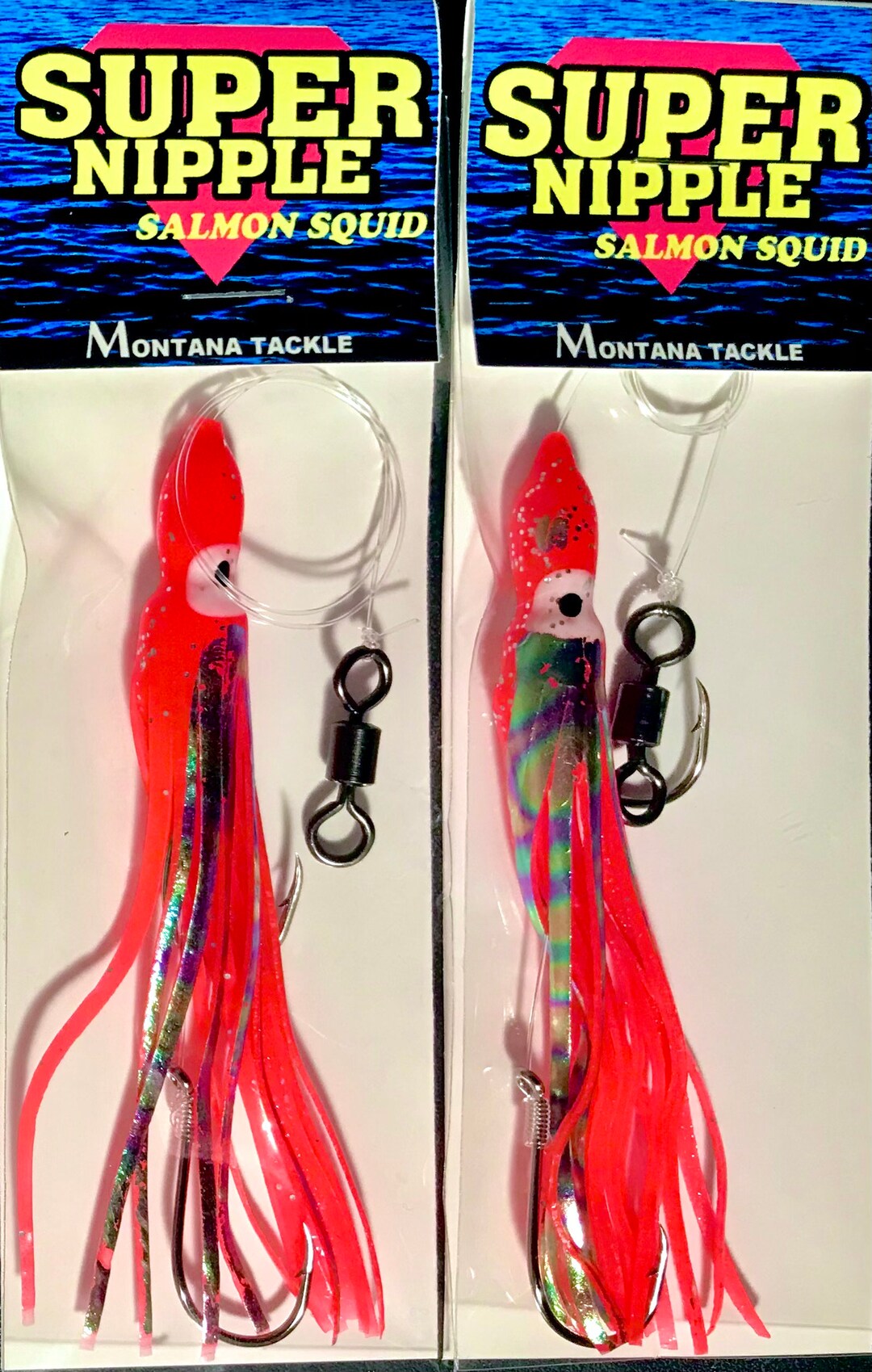 Salmon Hoochies (2): Uv "red Laser" - Etsy