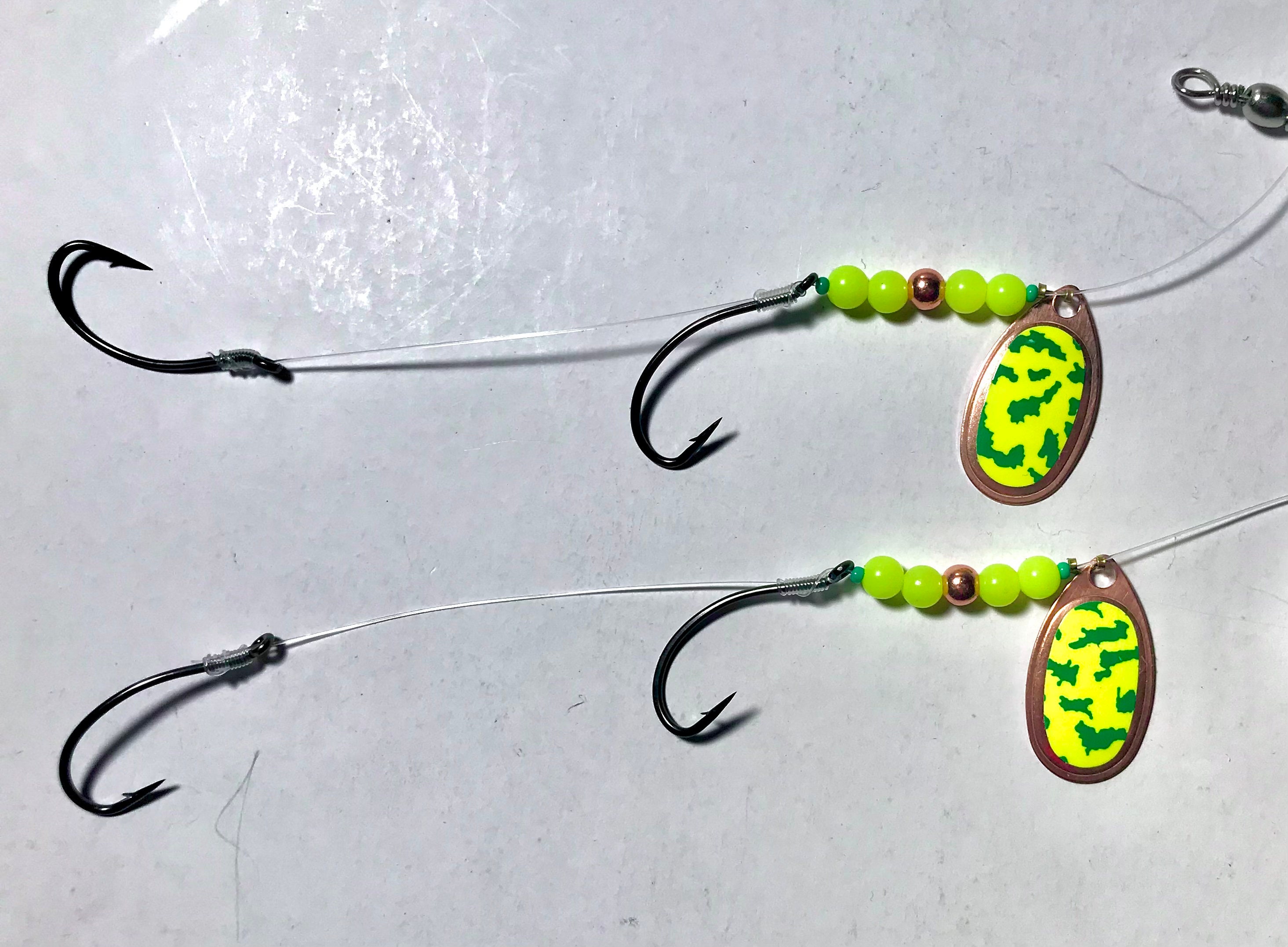 Walleye Rigs (2): Uv “CHARTREUSE TIGER” - Etsy