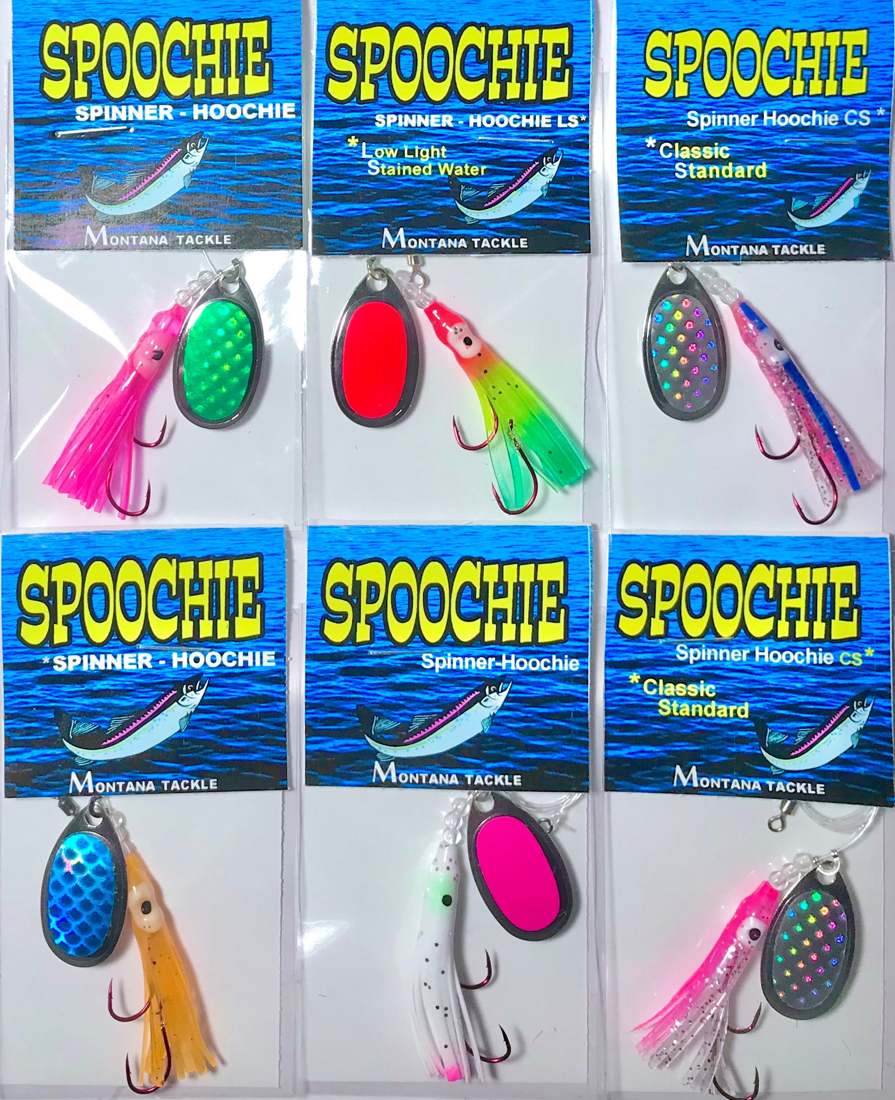 Kokanee Salmon Spinner-hoochies 6: SPOOCHIE Assortment - Etsy