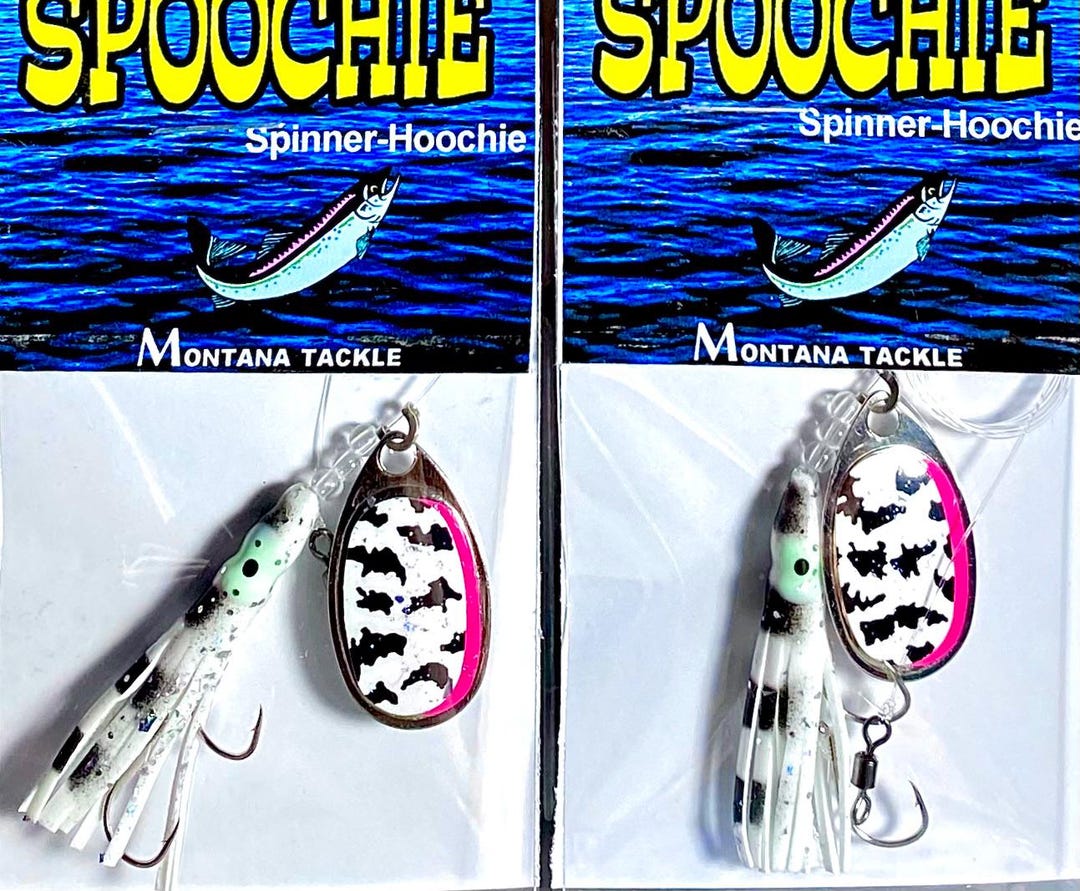 Spinner Hoochies (2): Uv “WHITE BANDIT” - Etsy
