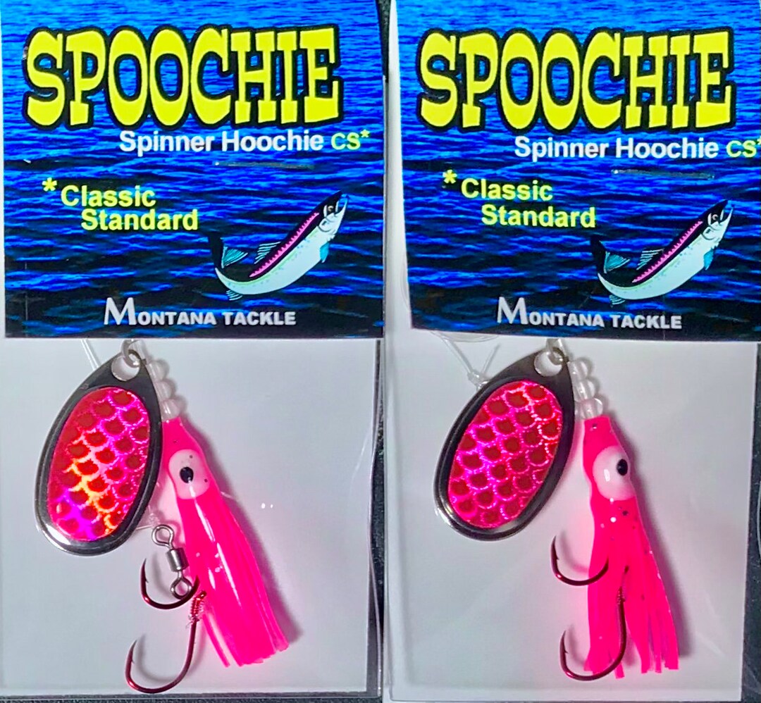 Kokanee Salmon Spinner Hoochies (2): Uv “PINK PERSUADER” - Etsy